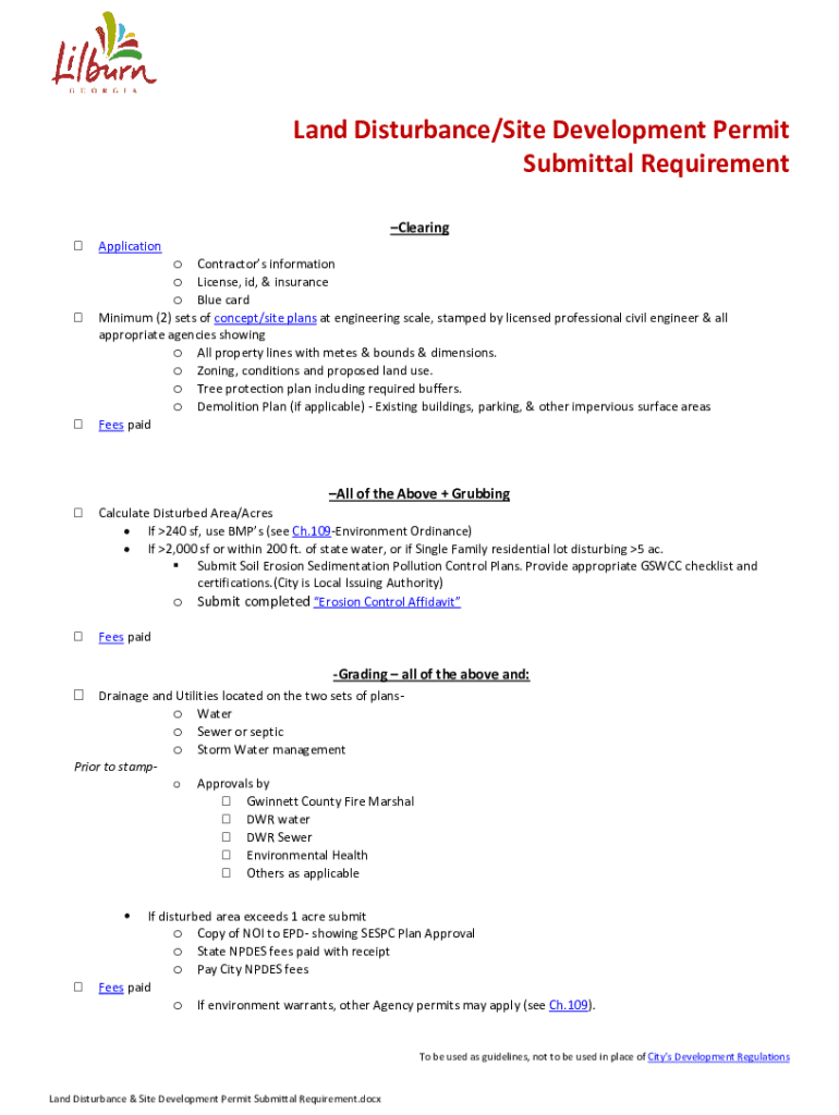 Fillable Online Commercial or Large Residential Site Development Permit ...