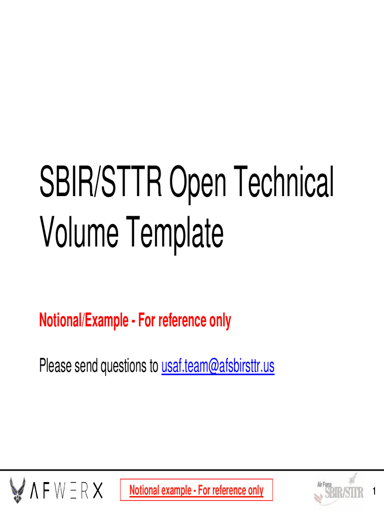 Fillable Online AF Ventures STTR Phase I Pitch Deck Fax Email Print ...