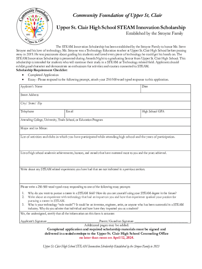 Fillable Online Decade of innovation: USCHS STEAM course hits 10-year ...