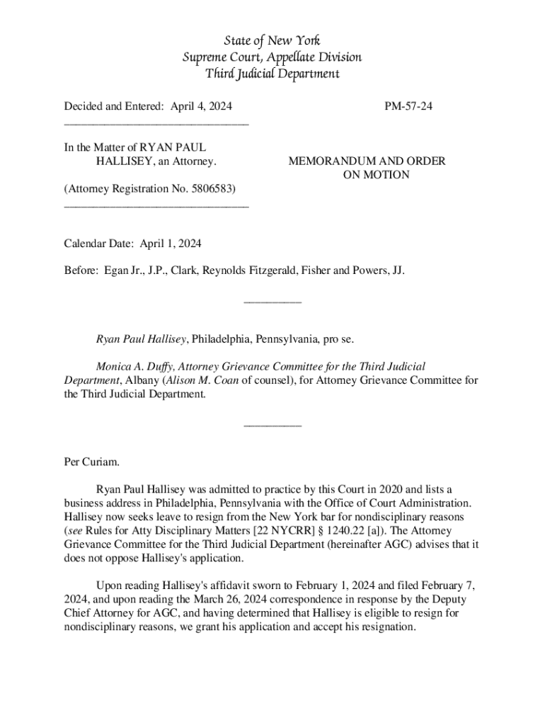 Fillable Online decisions courts state ny In the Matter of RYAN PAUL Fax Email Print - pdfFiller