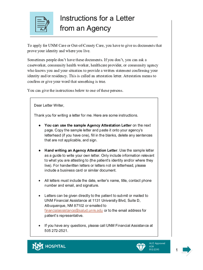 Fillable Online List of Documents Needed to Apply for UNM Care or Out ...