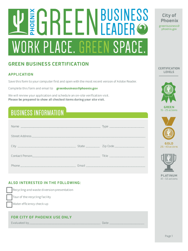 Fillable Online FILLABLE Green Business Leader Checklist v3 Fax Email ...