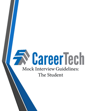 Fillable Online Work-Based Learning - Mock Interview Activity Guide Fax ...