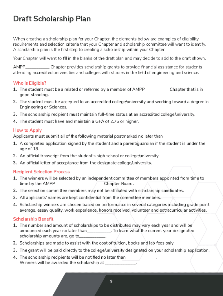 Fillable Online Scholarship Program Toolkit Start Up Section - NSPA Fax ...