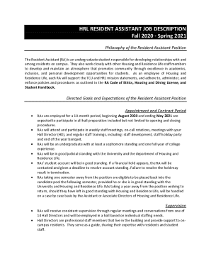 Fillable Online I broke every rule as a Resident Advisor/Resident ...