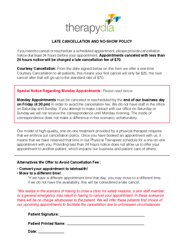 Fillable Online Salon Cancellation Policy Templates and Examples You ...