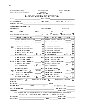 Fillable Online BACKFLOW ASSEMBLY TEST REPORT FORM Fax Email Print ...