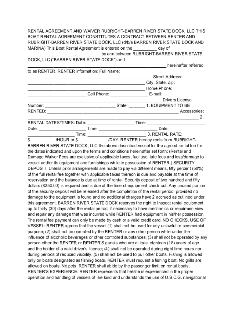 Fillable Online 1 THIS BOAT DOCK LEASE AGREEMENT (herein ... Fax Email ...