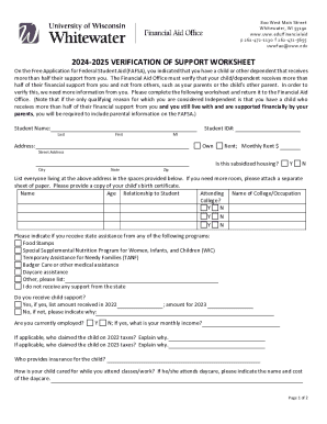 Fillable Online 2021-2022 Independent Student Verification Worksheet ...