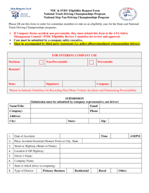 Fillable Online Fillable Online TDC & SVDC Eligibility Request Form ...