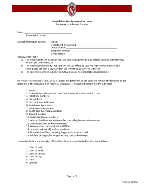 Fillable Online HIPAA-G04 Limited Data Set and Data Use Agreement ...