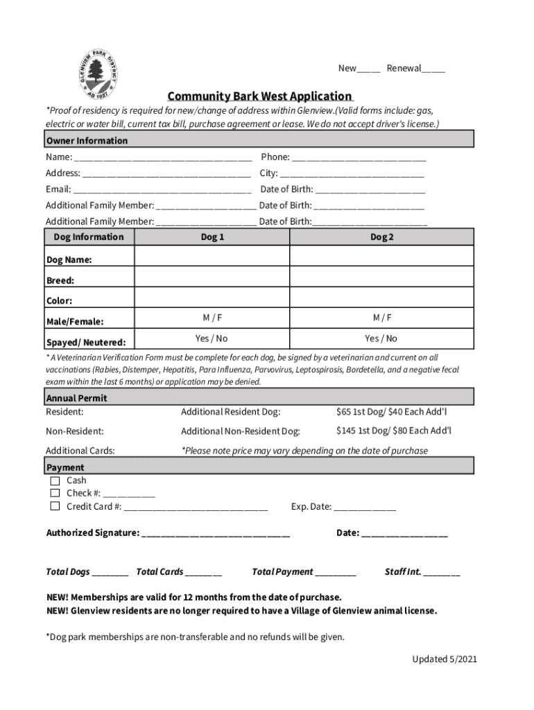 Fillable Online Fillable Online Community Bark West Application - AWS ...