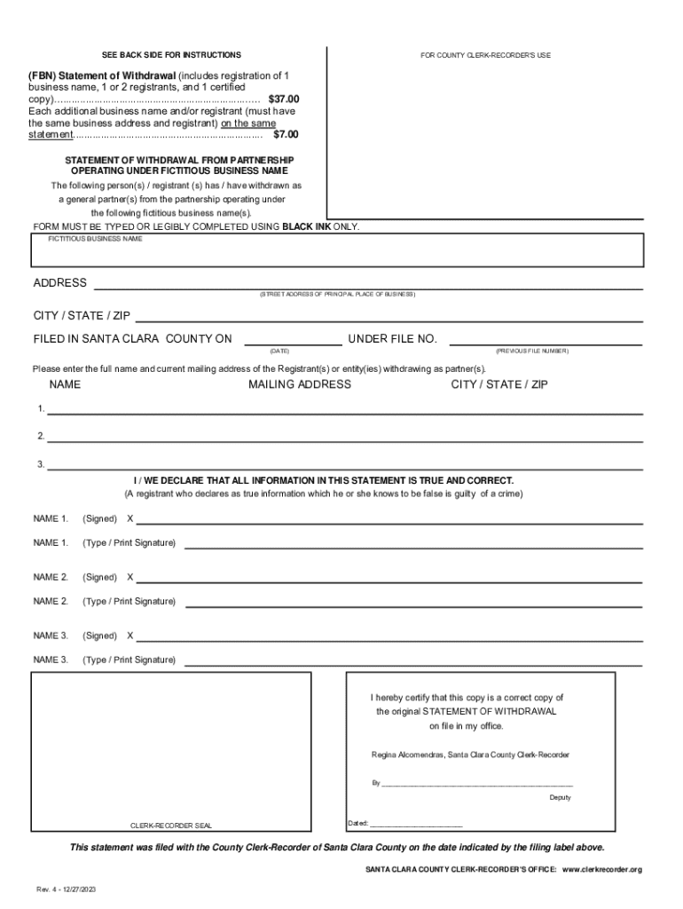 Fillable Online FICTITIOUS BUSINESS NAME STATEMENT - Finance Fax Email ...