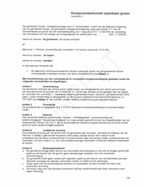 Invulbaar Online Bijlage Concept koopovereenkomst grond nabij Ploegweg ...