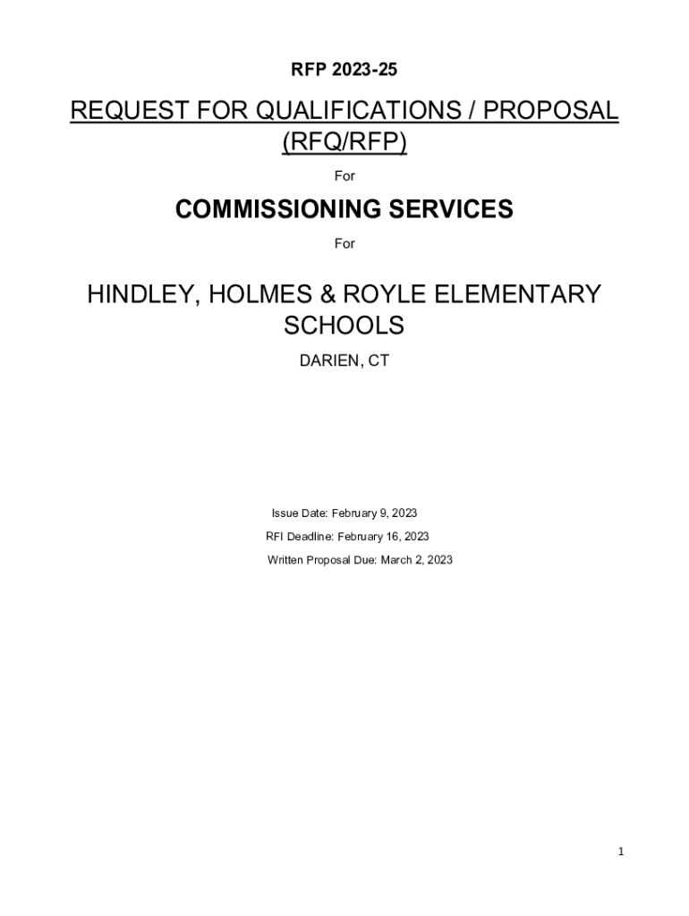 Fillable Online REQUEST FOR QUALIFICATIONS / PROPOSAL (RFQ/RFP ... Fax Email Print - pdfFiller