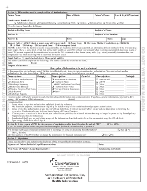 Fillable Online CarePartners Rehabilitation Hospital Medical Records Fax Email Print - pdfFiller