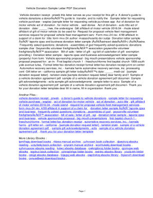 Fillable Online Free Vehicle Donation Receipt Template - Sample ...