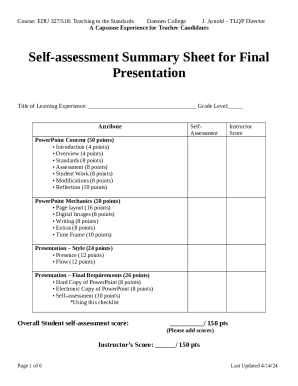 Student self assessment of class participation: Goal setting - my ...
