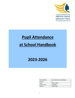 Fillable Online Pupil Attendance Handbook Fax Email Print - pdfFiller