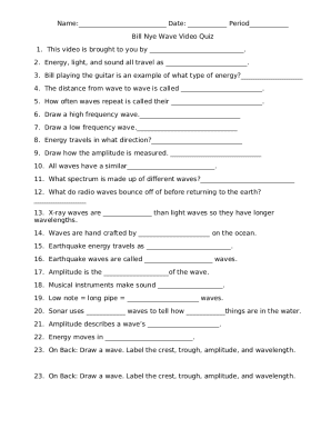 Bill Nye Wave Video Worksheet.docx - Name: Jay Carrizales Doc Template ...