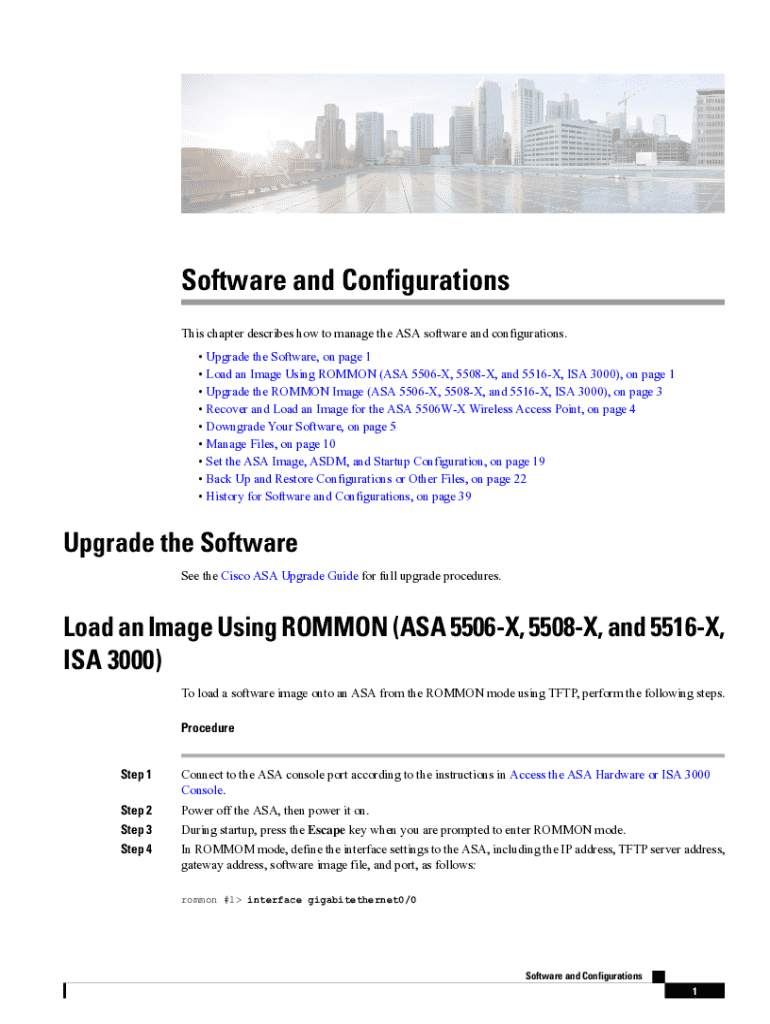 Fillable Online How to Upgrade the ROMMON Firmware on a Cisco ASA ...