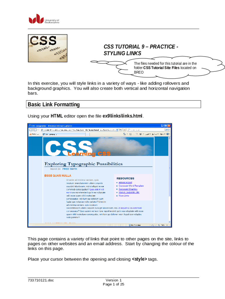 Css Links A Guide To Styling Links In Different States Bedford Computing Co Doc Template