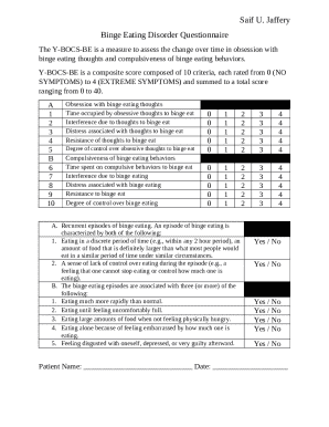 A comparison of the binge eating scale, questionnaire for ... Doc ...