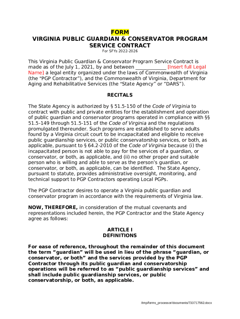 PGP Contract Doc Template | pdfFiller