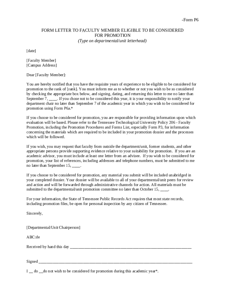Sample Draft Letter for Promotions Doc Template | pdfFiller