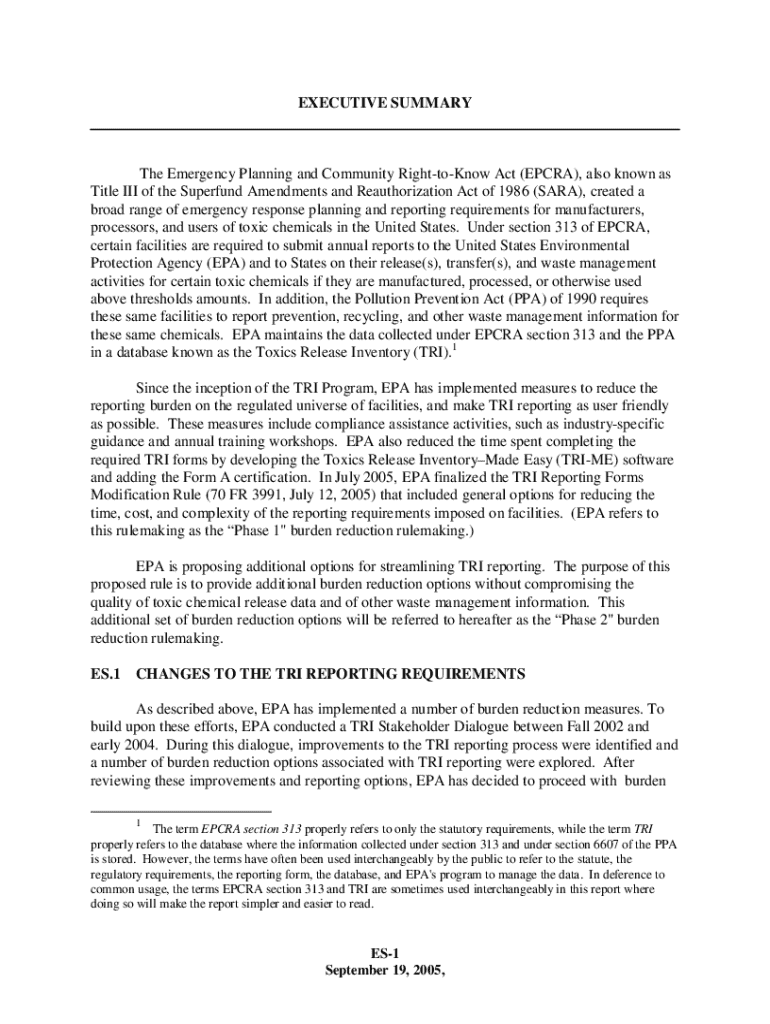 Fillable Online The Emergency Planning and Community Right-to-Know Act (EPCRA), also known as ...