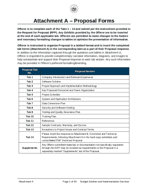 Attachment A Proposal s Doc Template | pdfFiller