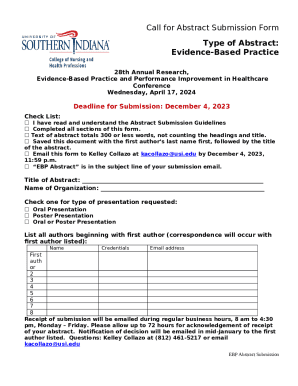 Type of Abstract: Evidence-Based Practice Doc Template | pdfFiller