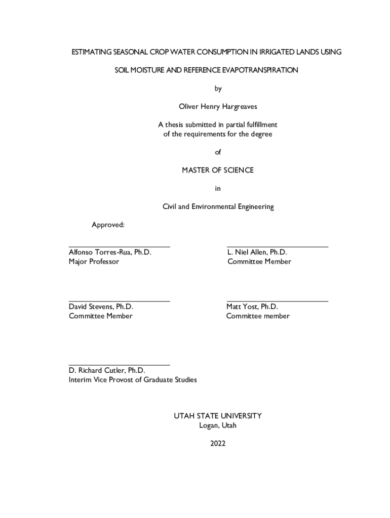 Fillable Online water utah Integrated Sensing of Soil Moisture at the Field-Scale - PRISM Fax ...