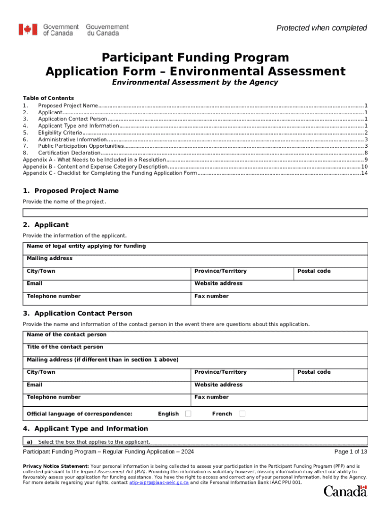 Participant Funding Program - Application Doc Template | pdfFiller