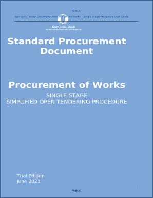 PROCUREMENT OF WORKS TWO STAGE OPEN ... Doc Template | pdfFiller