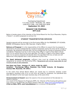 Transportation / School Bus Routes Doc Template | pdfFiller