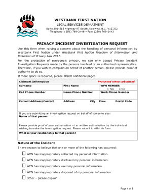 Fillable Online Westbank First Nation Self-Government Fax Email Print ...