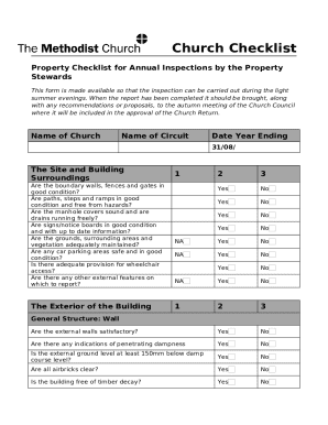 Schedules and s - Property - Methodist Church Doc Template | pdfFiller