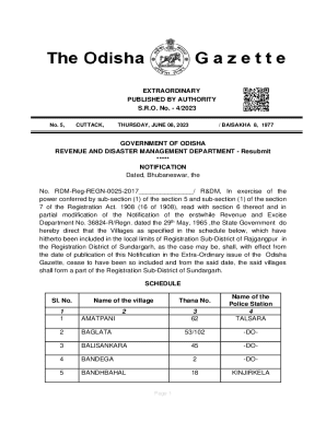 Fillable Online Government of Odisha - Revenue & Disaster Management ... Fax Email Print - pdfFiller