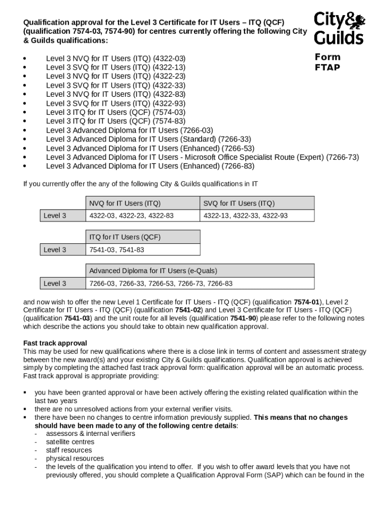 City & Guilds Level 3 Award/Certificate/Diploma for IT ... Doc Template ...