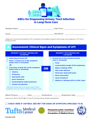 Fillable Online LTC UTI Infection Worksheet Fax Email Print - pdfFiller