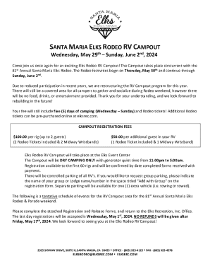 Fillable Online Santa Maria Elks Rodeo Will Take Place May 30-June 2 ...