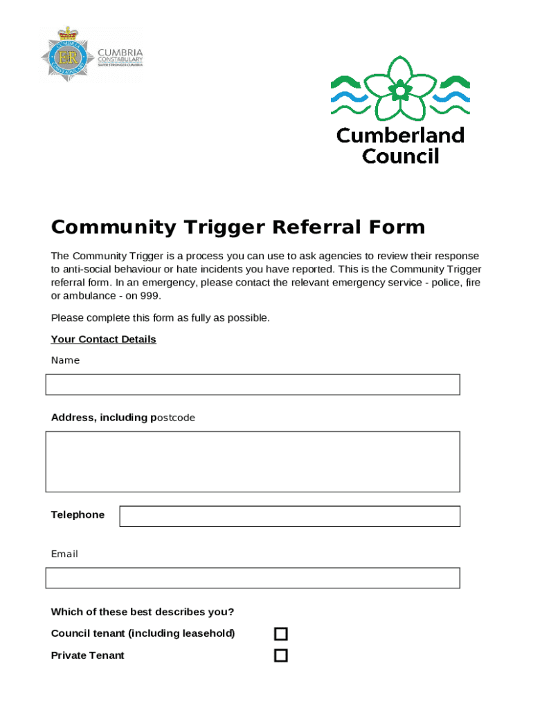 erly known as the Community Trigger Doc Template | pdfFiller