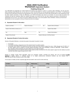 Fillable Online 20242025 Verification Fax Email Print - pdfFiller