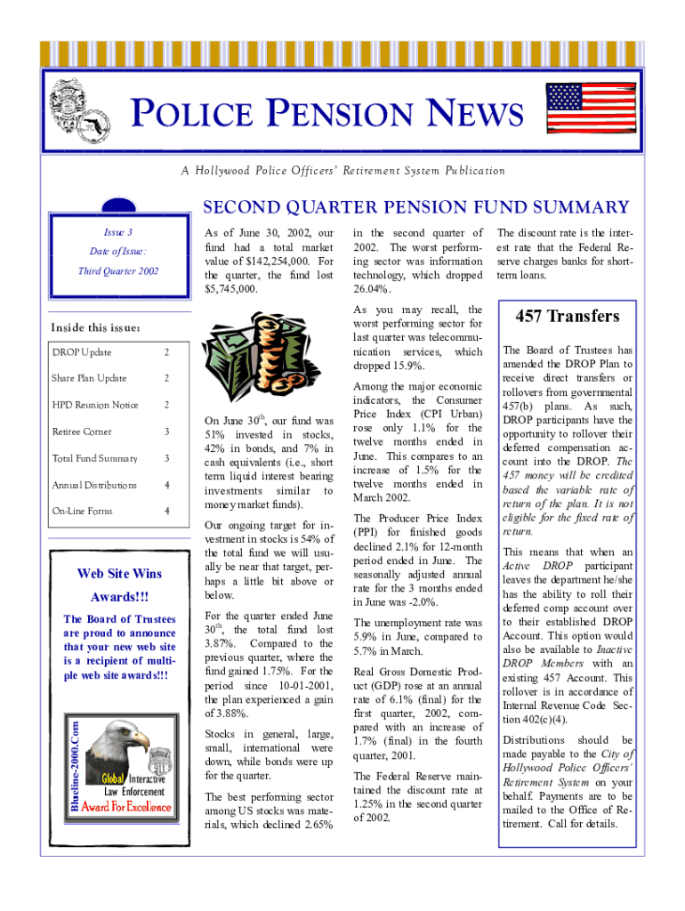 Fillable Online hollywood police officers' retirement system Fax Email ...