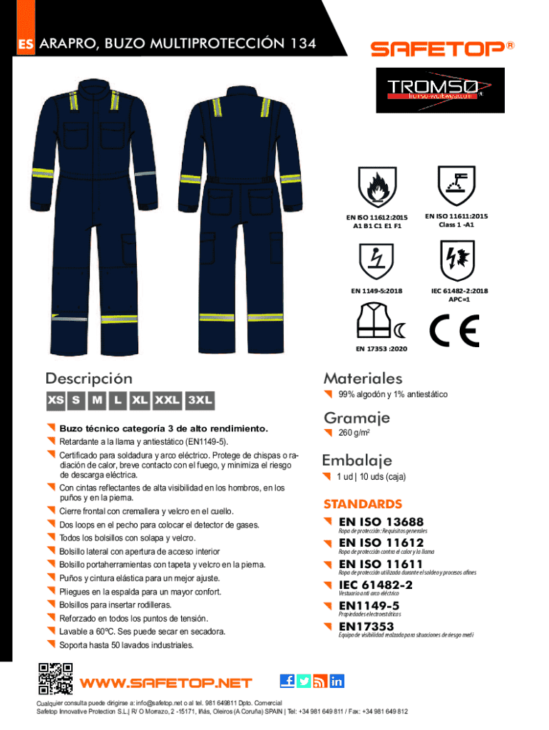 Completable En línea EN ISO 11612: Norma sobre ropa de proteccin - Anbu ...