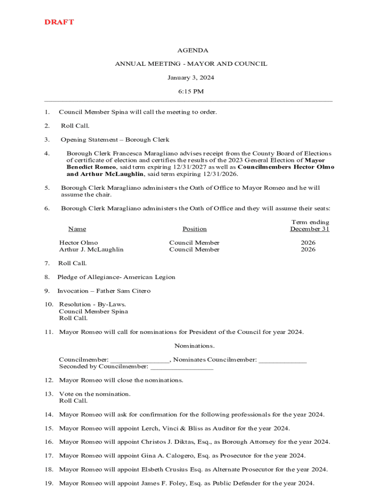 Fillable Online Opening Statement Borough Clerk Fax Email Print - pdfFiller