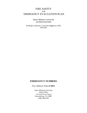 FIRE SAFETY & EVACUATION PLAN Doc Template | pdfFiller