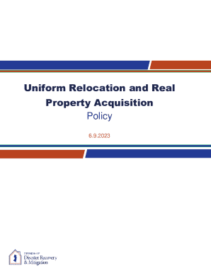 Fillable Online Uniform Relocation and Real Fax Email Print - pdfFiller