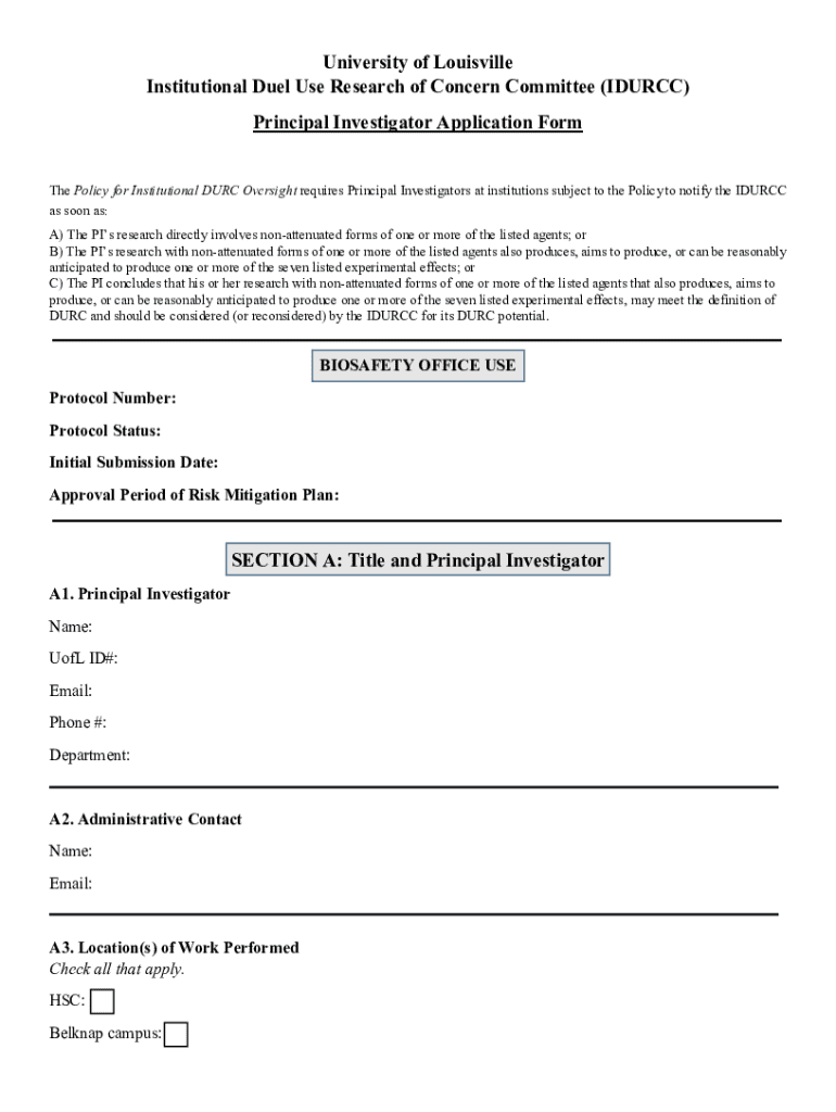 Fillable Online DURC Application Form Fax Email Print - pdfFiller